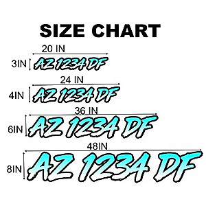 VulgrCo 2 Pack Pair Boat Registration Numbers Custom Personalized State Watercraft Vinyl Decal Sticker Tag Reg Number Lettering Premium Gradient Print