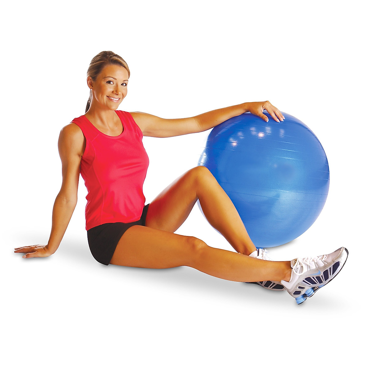 Tone Fitness Stability Ball / Exercise Ball | Exercise Equipment, Blue, 65 Centimeters