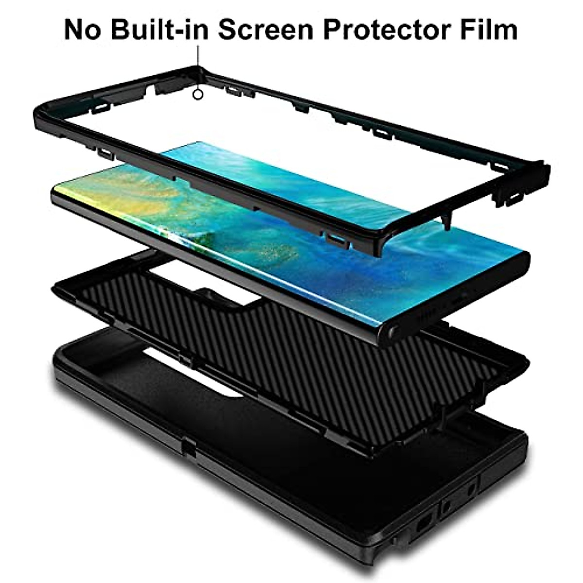 MXX Case Compatible with Galaxy S23 Ultra, 3-Layer Super Full Heavy Duty Body Bumper Cover/Shock Protection/Dust Proof, Designed for Samsung Galaxy S23 Ultra 5g (6.8 Inch) 2023 (Black)