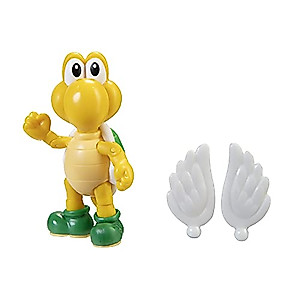 Super Mario Action Figure 4 Inch Green para Koopa Troopa Collectible Toy with Wings Accessory
