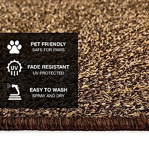 Prest-O-Fit 2-0071 Wraparound + Plus RV Step Rug Brown 20 In. Wide