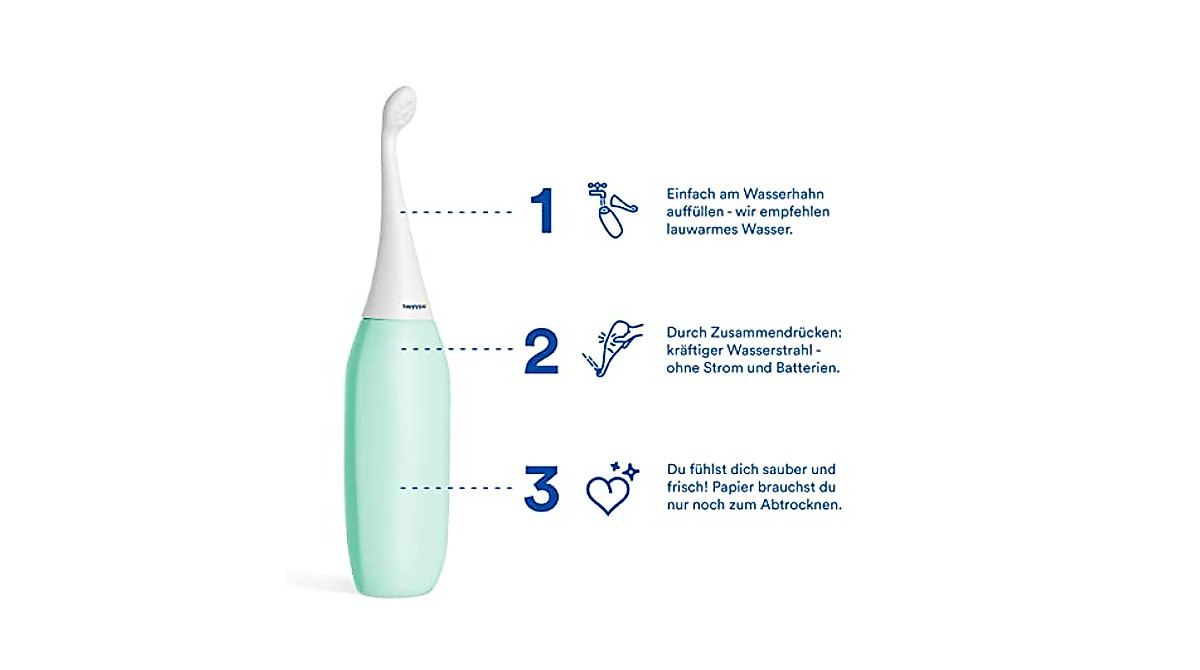 Portable Bidet for Travel & Home - HappyPo Mint | Hygienic Water Cleansing