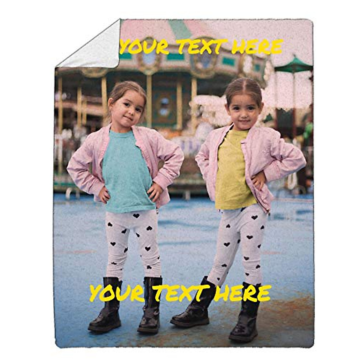 Custom Fleece Face Blanket, Ships from US - Print Your Picture, Photo - Best Personalized Funny Cozy Plush Keepsake Blanket for Women, Men