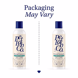 Petlab Co. Dog Dental Formula - Keep Dog Breath Fresh and Teeth Clean - Supports Gum Health - Water Additive Dental Care Targets Tartar - Packaging May Vary
