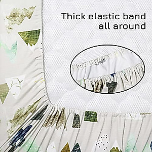 TANOFAR Mountains Baby Boy Crib Sheet Toddler Bed Sheets Soft Breathable Nursery Bedding