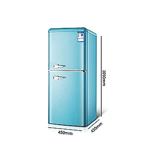 HESNDxbx Mini Fridge Color Small Refrigerator, Small Home Office Red Refrigerator, Two-Door Refrigerator (Color : Red)