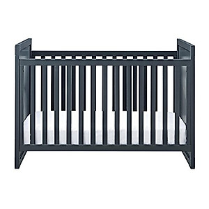 Baby Relax Miles 2-in-1 Convertible Crib, Graphite Blue
