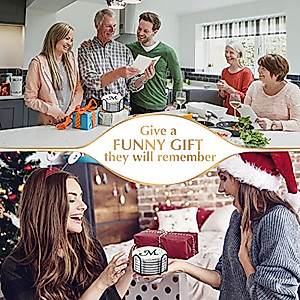 Monogrammed Coasters for Drinks Absorbents with Holder, Set of 6 Ceramic Marble Style Drink Coaster With Cork Base,Personalized Coasters Customizable With Name, Housewarming Gifts