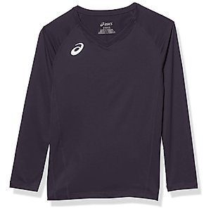 ASICS Spin Serve Volleyball Jersey Short Sleeve, Team Steel Grey, x Large