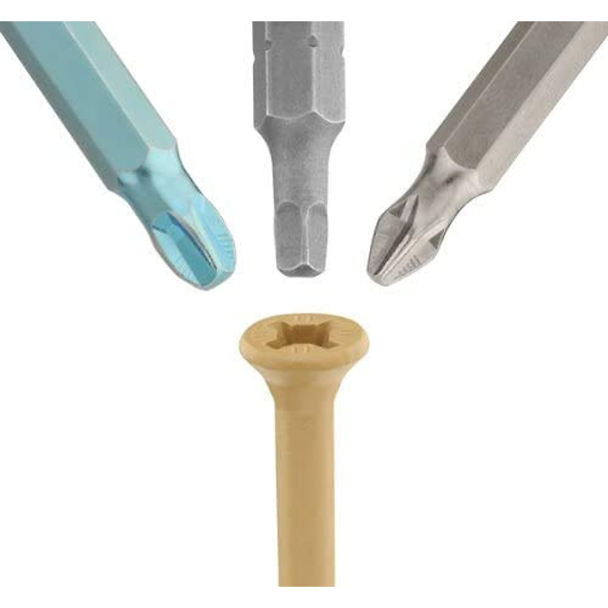 #9 x 3" Deck Screws, Tan, ACQ Compatible, Combo Drive - Square and Phillips (Quantity: 5 pounds) Can be Used with Pressure Treated Lumber