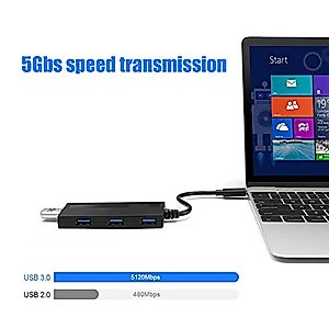 XUNMAIFHB Portable Docking Station,Type-c to USB 3.0 hub hub Computer Hard Drive Adapter Cable Splitter Docking Station Fast Transmission