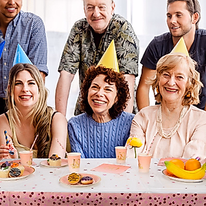 50th Birthday Decorations for Women - 122Pcs Rose Gold 50th Birthday Supplies Include Plates and Napkins, Cups, Straws, Tablecloth, Disposable Tableware for 24 Guests