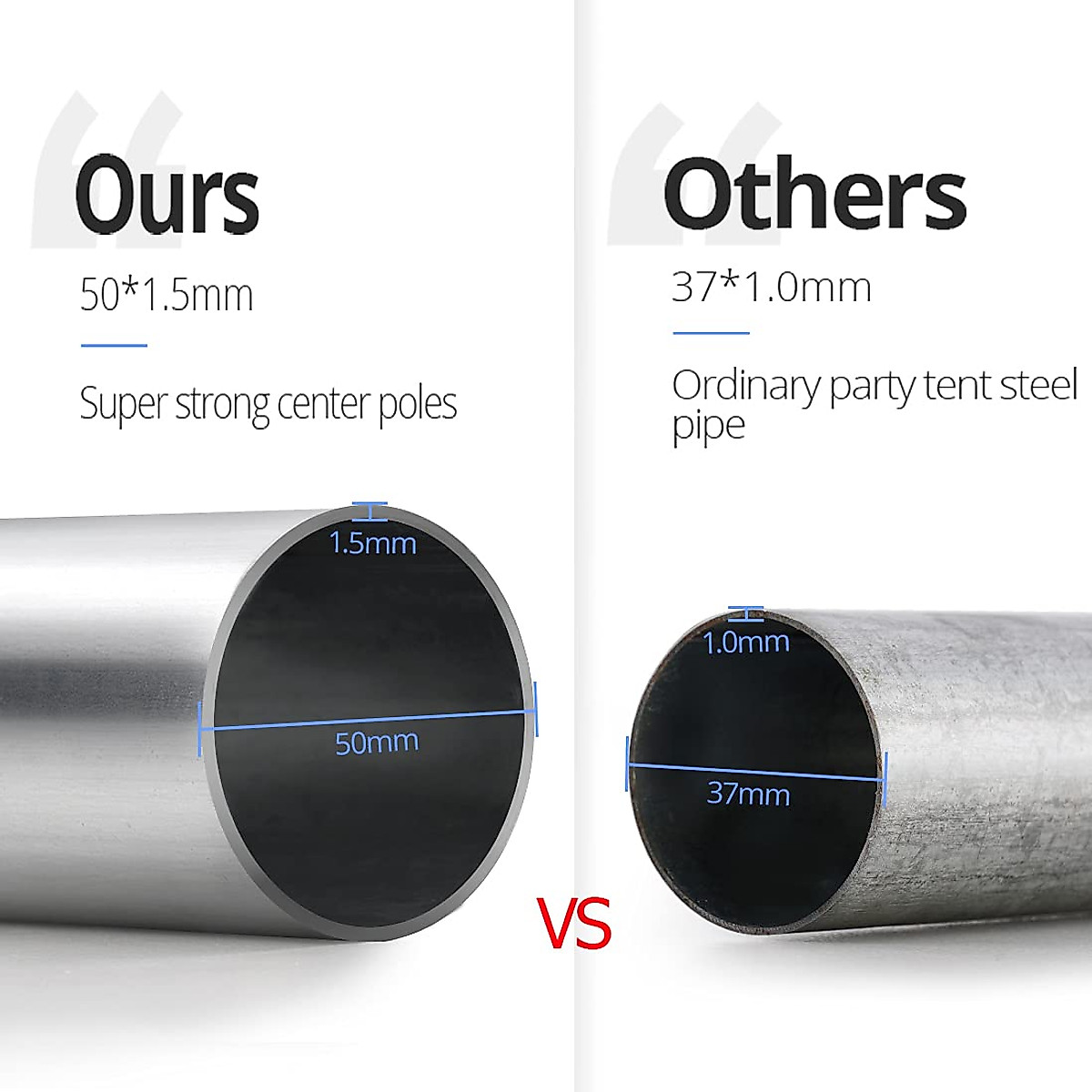 Quictent 20'X20' PVC Fire Retardant Pole Tent, Heavy Duty Party Tent Canopy Shelter, 33-80 Person Capacity, for Parties, Weddings, and Events, Commercial and Residential Use