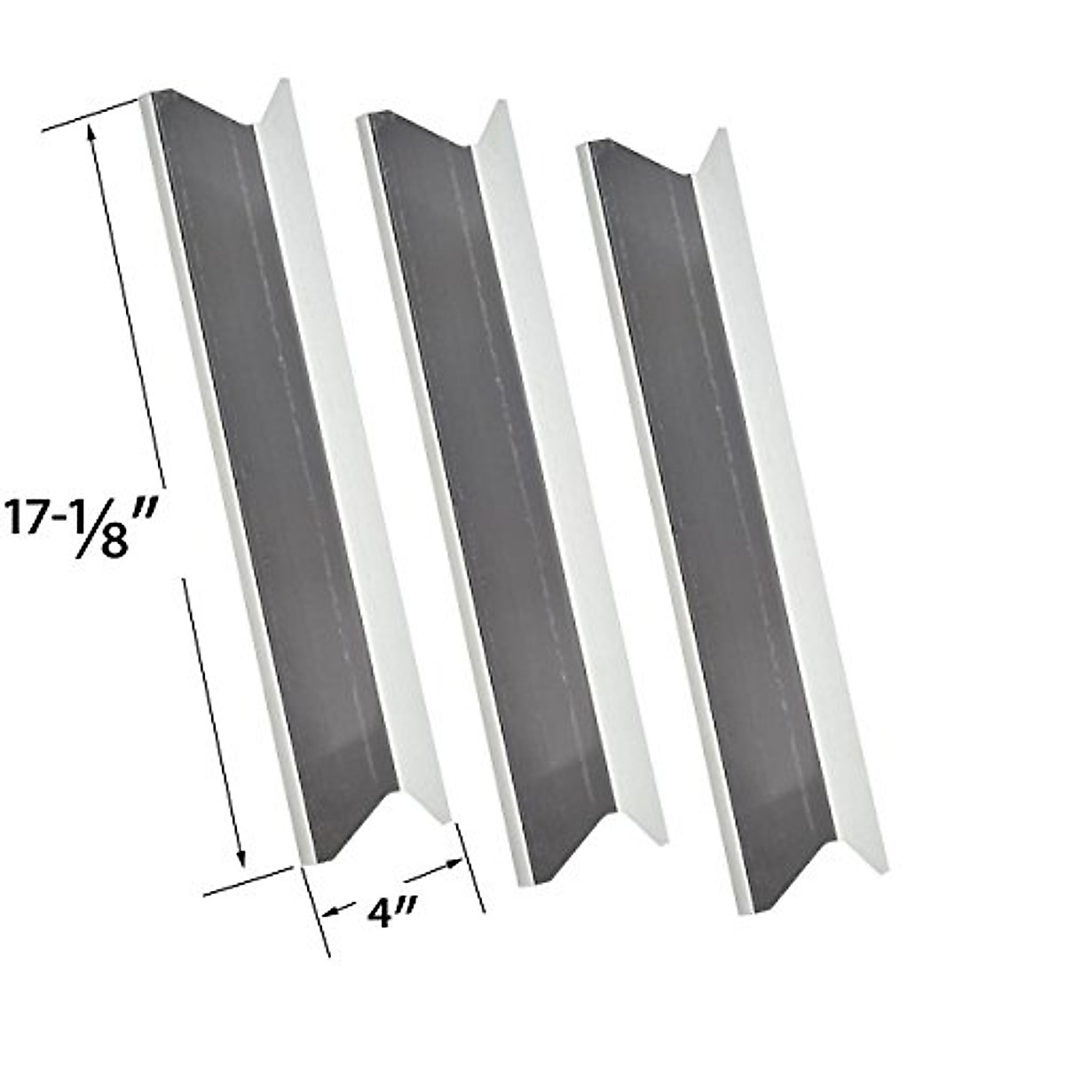 Perfect Flame E3520-LPG, E3520-NG, E3520LPG, E3520NG, BBQTEK GSC3219TA, GSC3219TN (3-PK) Stainless Heat Shield