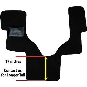 Auto Mat Store One-Piece Front Carpet Floor Mat with Serge Edges and Heel Pad Compatible with Ford E-Series/Econoline Vans (Black)