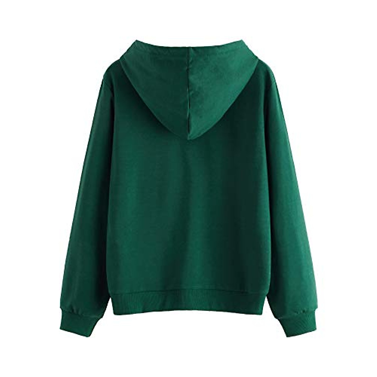 SweatyRocks Sweatshirt Women's Long Sleeve Pullover Sweatshirt Hoodie Green Letter Small