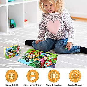 LELEMON Puzzles for Kids Ages 4-8,60 Piece Puzzles for Kids Ages 3-5,Jigsaw Puzzles Kids Puzzles in Metal Box,Educational Puzzle Games Puzzle Toys