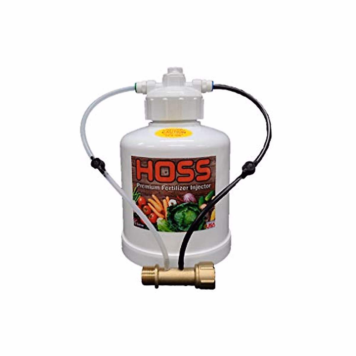 HOSS Fertilizer Injector | Fertilize While You Water! | Injects Through Drip or Sprinkler System | 1 Gallon Tank