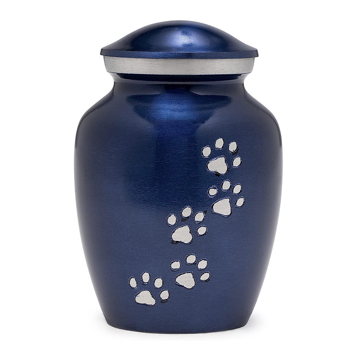 Eternal Harmony Pet Urns for Dogs with Secure Seal, Velvet Bag & Anti-Slip Felt Bottom, Animal Urn for Dog Ashes, Cat Ashes & Any Pet Up to 40 lbs (Blue, Medium)