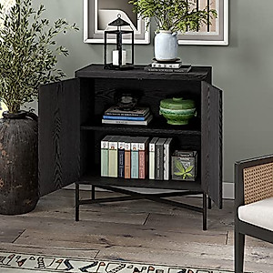 Henn&Hart Brighton Accent Cabinet, 28" Wide, Black