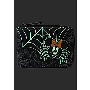 Loungefly Minnie Mouse Spider Glow Accordion Faux Leather Wallet