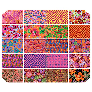 Kaffe Fassett Collective August 2024 Hot 10" Squares 42 10-inch Squares Layer Cake FreeSpirit