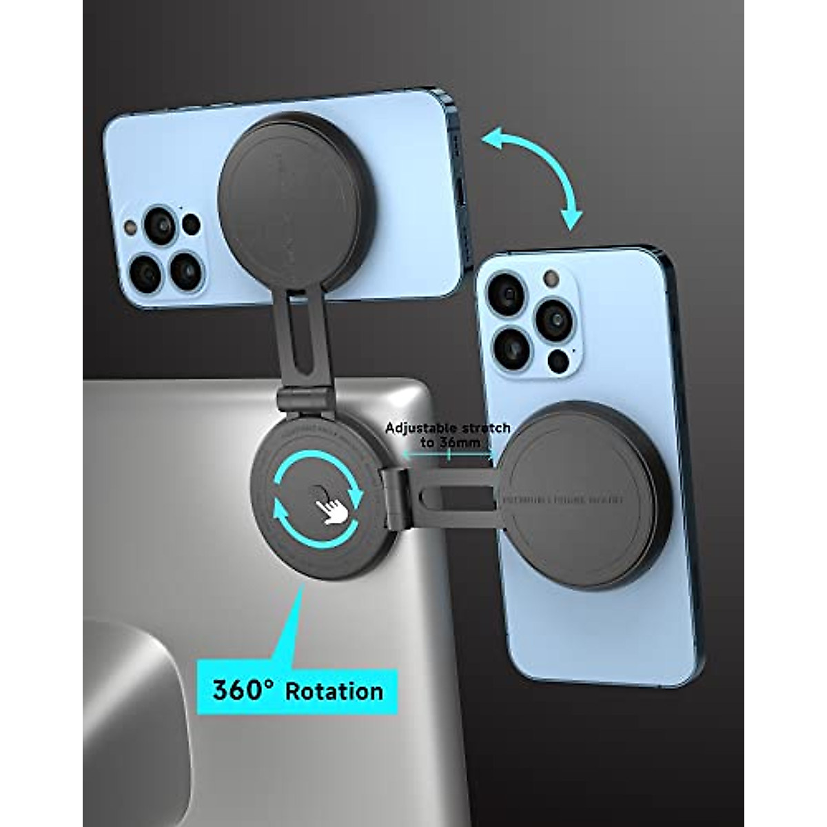 Magnetic Wireless Car Charger Mount, Magnetic Tesla Phone Mount Car Mount for Tesla Model 3 Model Y Fast Charging Wireless Charger Phone Mount for iPhone 14/13/12 Tesla Model 3 Y Accessories