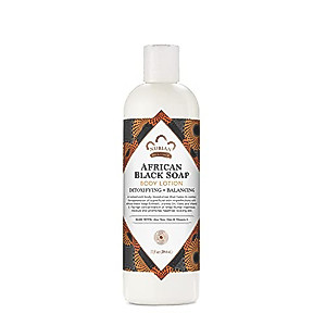 Nubian Heritage Body Lotion African Black Soap for Dry Skin Paraben Free Body Moisturizer, 13 oz