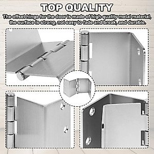 Handicap Expandable Door Hinges, Offset Door Hinges - 2 Swing Hinge in Satin Chrome