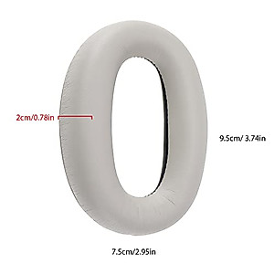 1 Pair Ear Pads Replacement Compatible with Sony WH-1000XM2 MDR-1000X Headphone Protein Leather Foam Ear Cushion Earphone Accessories Grey