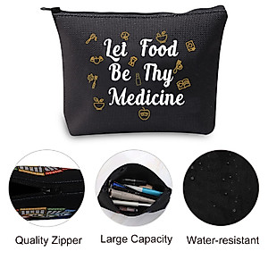 VAMSII Registered Dietitian Gifts Nutritionist Makeup Toiletry Bag Dietetics Student Zipper Pouch (Dietitian Makeup Bag)