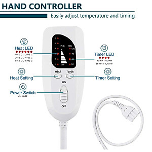 Heating pad Electric Heat Pad for Back Pain and Cramps Relax - Electric Heat Pad with 6 Heat Settings -Auto Shut Off (Dark Gray, 24“x12”)