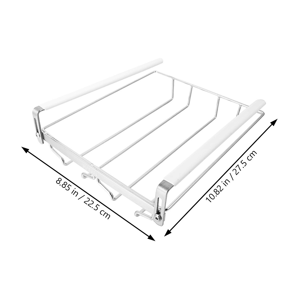 Hemoton 1pc Wine Glass Holder Wire Storage Shelves Metal Hanger Wine Glasses Holder Under Cabinet Glass Rack Glass Holder for Bar Hanging Glass Rack Cup Bottle Rack Stainless Steel