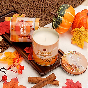 Fall Candle Set, Fall Scented Candles for Home, 4 Pack Autumn Candle Soy Wax Candles for Home Scent, Fall Gifts for Women Men, Fall Fragrance of Pumpkin/Autumn Wreath/Apple Pie/Clove Cinnamon