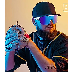 FEISEDY Sports Sunglasses Women Men Cycling Running Driving Skiing Fishing Biking Outdoor Glasses UV Protection Lens B2328