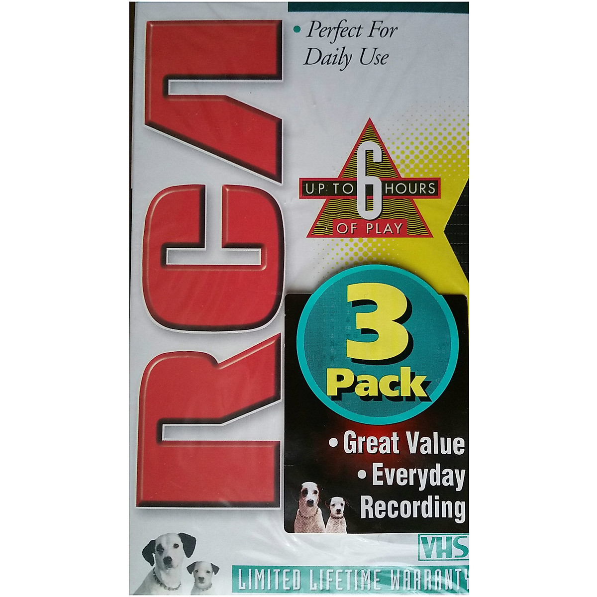 RCA T-120H VHS Video Cassette 120-Minutes (3-Pack) Blank Tapes Standard Grade by RCA