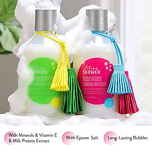 Bath and Body Oil - Autumn Shower Oil with Sweet Almond & Lavender & Coconut Bath Oils Mother's Day Gift for Women, Multiuse Oil for Hair & Dry Skin 10 fl oz (Pack of 4)