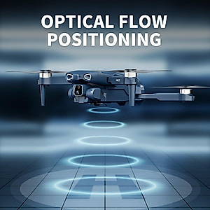 Brushless Motor Drone with Dual Camera for Adults, 1080P Adjustable Camera Drones, 5GHz WiFi FPV RC Quadcopter with Optical Flow Positioning for Beginners, 3D Flips, 2 Batteries