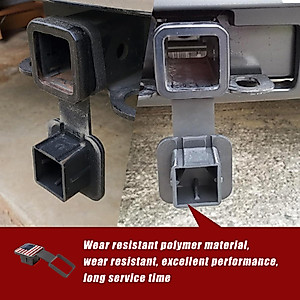 jeseny Pack-1 Car Hitch Cover, American Flag Car Plug Cover, TPU Trailer Tube Cover Cap, 2 Inches Square Receiving Pipe Cover, Auto Modification Kit, Universal for Most Vehicles (Red)