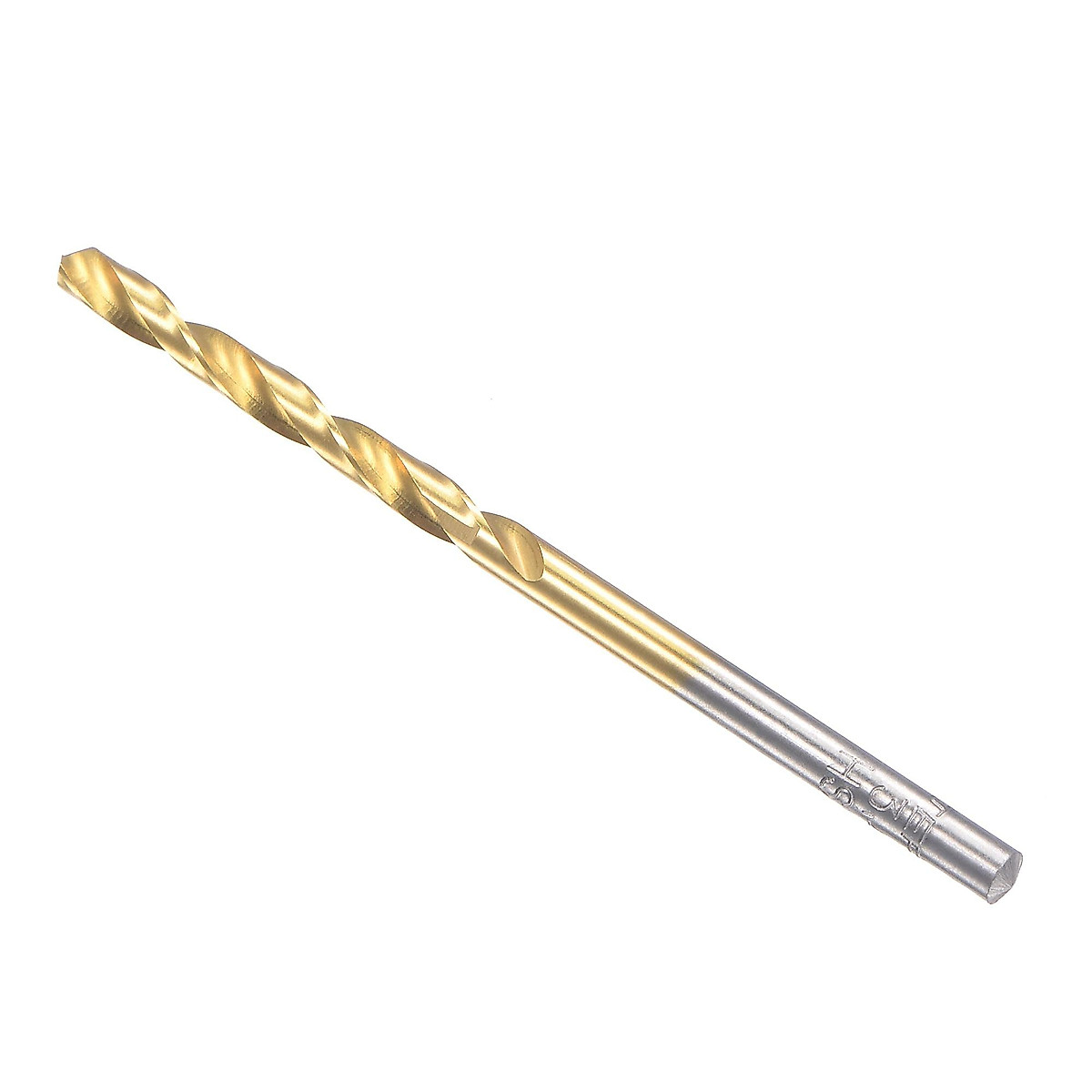 uxcell High Speed Steel Straight Shank Twist Drill Bit Fully Ground Titanium Coated 3.4mm Drill Diameter 70mm Total Length 33mm Drill Bit Length 2 Pcs