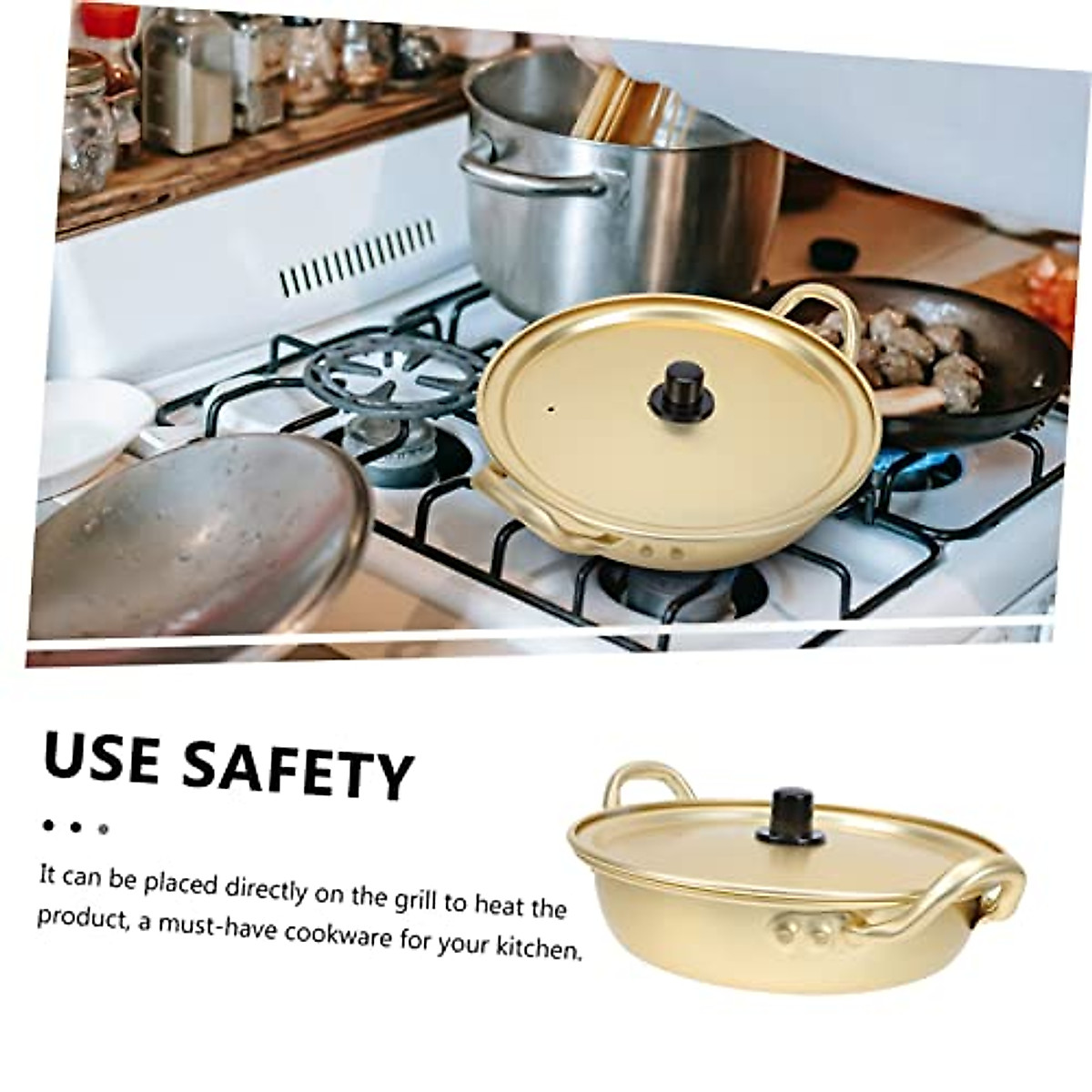 Pan with Lid 1pc Korean Ramen Pot Metal Cooking Utensils Korean Pots for Cooking Korean Yellow Aluminum Pot Stock Pot with Lid Butter Melting Pot Aluminum Noodle Pot Soup Pot