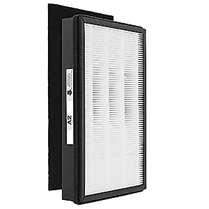 Prinko 4-Pack A2 H13 True HEPA Replacement Filter, Compatible with Filtrete 3M A2 Room Air Purifier FAP-C02-A2, FAP-C03-A2, FAP-T03-A2, FAP-SC02L, Part No.1150101, Filter Size A2 (4)