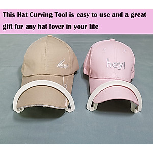 UESGSEIZO Hat Shaper, Baseball Cap Brim Tool [2PACK] White