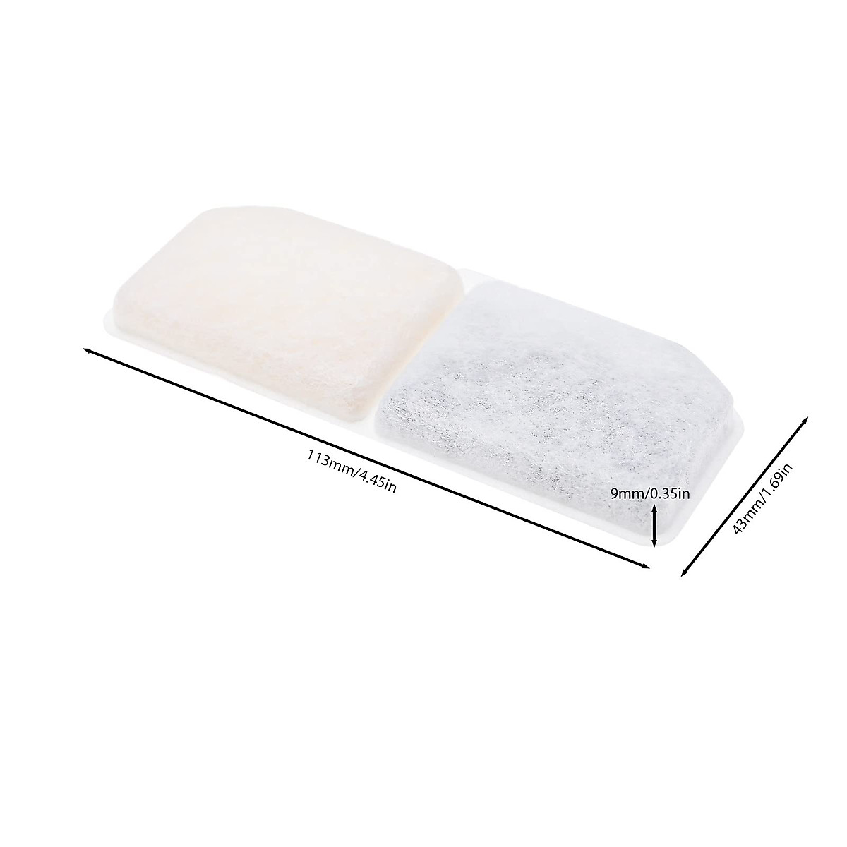 Micro Traders 10Pcs Pet Fountain Filter Replacement Cat Water Fountain Filter Pet Drinking Dispenser Filter Cat Feeding and Watering Supplies