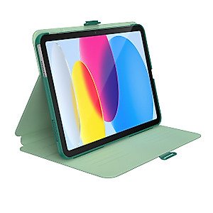 Speck Case for iPad Pro 10th Generation 10.9 Inch - Drop & Camera Protection, Slim Multi Range Stand, Apple Pencil Holder - Fluorite Green/Eggshell Green