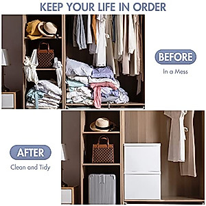 TAILINK Storage Bins 2 Pack 32L & Vacuum Storage Bags 9 Pieces, Collapsible & Stackable Storage Box Folding Storage Containers for Organizing Clothes, Toys, Books, 80% Space Released