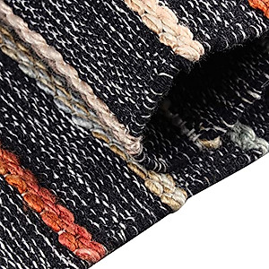 Lush Ambience Aqila Handwoven Indoor Outdoor Rug, Washable Rug, Rug for Living Room, Bedroom, Patio, Farmhouse, Orange & Gray Area Rug 5X8 Ft