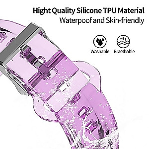 TOLUOHU Transparent Watch Bands for Gizmo Watch 3 2 1 for Kids, 20mm Soft TPU Adjustable Sport Gizmo Watch Band Replacement for Gizmo Watch Bands for Boys and Girls