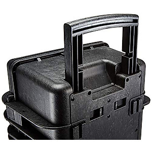 Amazon Basics Large Hard Rolling Camera Case, Solid, Black, 22"L x 14"W x 9.8"H
