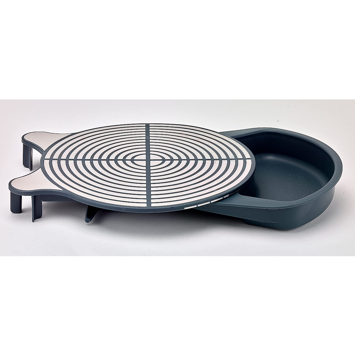 Set N Serve Kitchen Caddie, Adjustable Plating Stand with Detachable Spoon Rest (Extra Large)